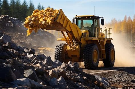 Frontend Loader Loading Material Into A Crusher Premium Ai Generated Image