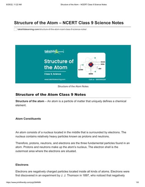 PPT Structure Of The Atom NCERT Class 9 Science Notes PowerPoint Presentation ID 11563808