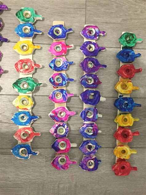 Dreidle Menorahs At Neshama Preschool