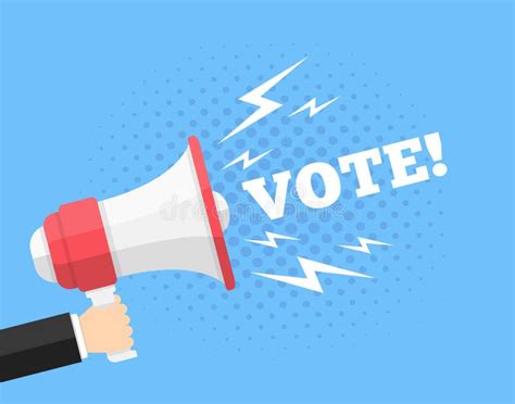 Megaphone With Word Vote Stock Illustration Illustration Of Election