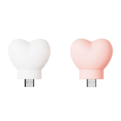 Tl20a 사랑 모양 Usb 미니 야간 조명 휴대용 실리콘 장식 램프 사양 플러그인흰색