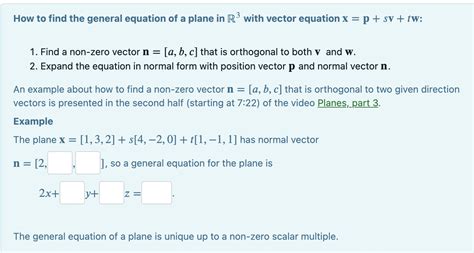 Solved Parametric Equations For A Plane In 3 Dimensional Chegg Com