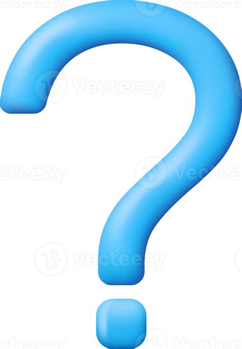3d Blue Question Mark 35715260 Png
