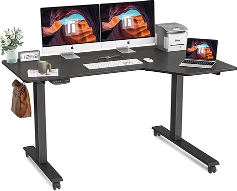 L 자형 전기 스탠딩 데스크 55 인치 전기 높이 조절 스탠드 업 자동 책상 리프트 메커니즘 Buy 자동 리프팅 책상전기