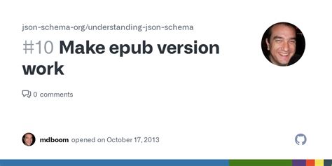 make epub version work · issue 10 · json schema org understanding json schema · github