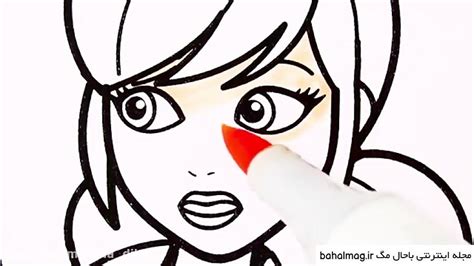 عکس نقاشی صورت دختر کفشدوزکی ️ [ بهترین تصاویر ]