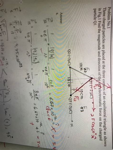 Solved Problem No Hree Charged Particles Are Placed At The Chegg Com