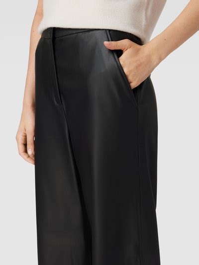 BOSS Hose in Leder-Optik mit Label-Detail Modell 'Tokasa' (black ...