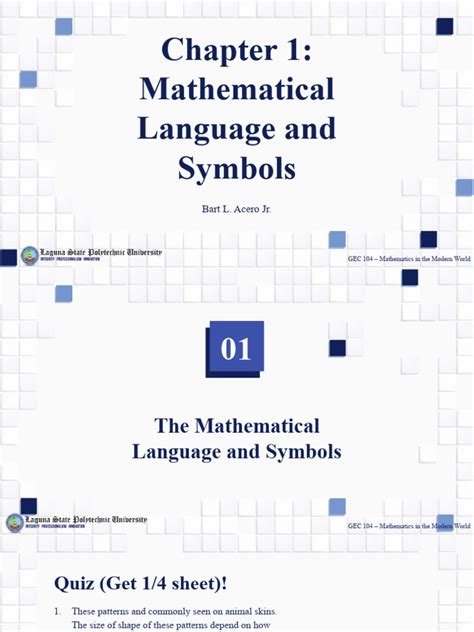 4 Mathematical Language And Symbols Pdf English Language Sentence Linguistics