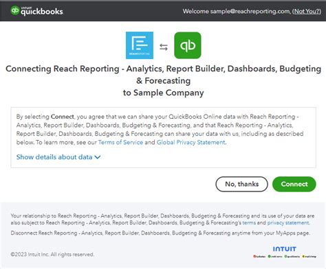 Connect QuickBooks Online To Reach Reporting