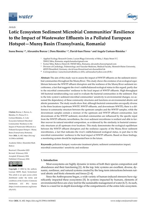 Pdf Lotic Ecosystem Sediment Microbial Communities Resilience To The