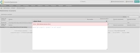 Error 500 Internal Server Error Bugs Openboxes