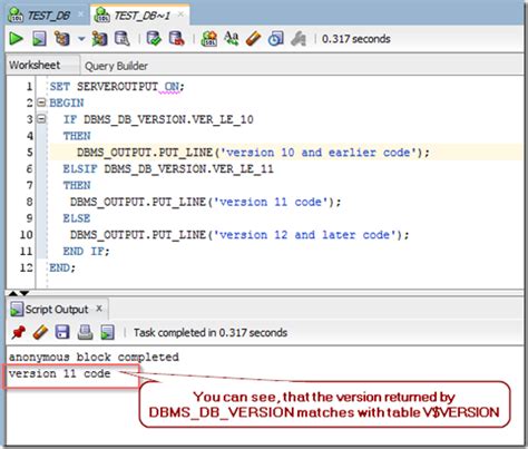 How To Find The Database Version Dbmsdbversion Example ~ Oracle