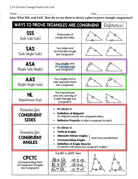 Simply Explained Easy Triangle Congruence With Sss Sas Asa And Aas Geometry Knowunity