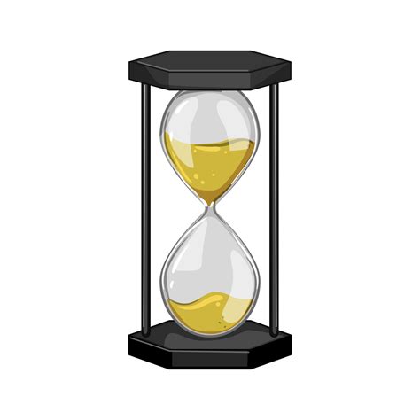 Clock Sandglass Hourglass Cartoon Vector Illustration 17578080 Vector