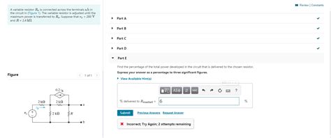 Solved A Review Constants A Variable Resistor R Is Connected Chegg