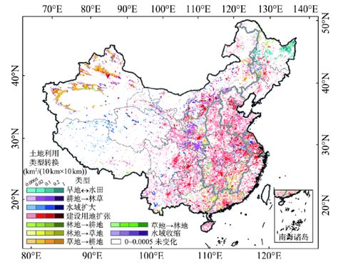 中国土地利用图 中土地利用类型图 中土地利用分布图 大山谷图库
