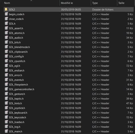 Téléchargement et compilation dun projet SDL