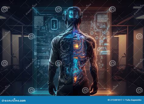 Digital Transformation Conceptual Illustration Ai Generative Stock Illustration Illustration