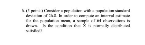 solved 6 5 points consider a population with a