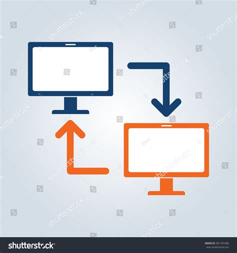 connection computer icon networking icon stock vector royalty free