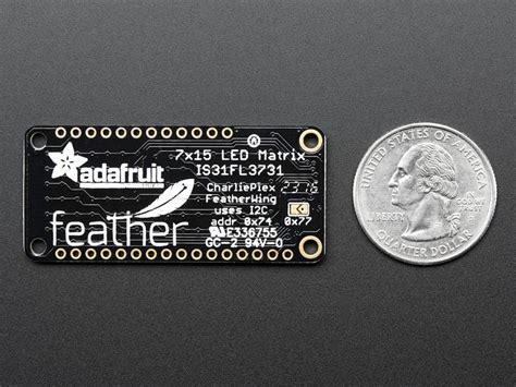Adafruit 15x7 Charlieplex Led Matrix Featherwing Warm White The Pi Hut