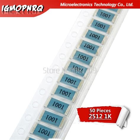 50pcs 2512 Smd Resistor 5 1k Ohm 1w 102 New Original Shopee Philippines