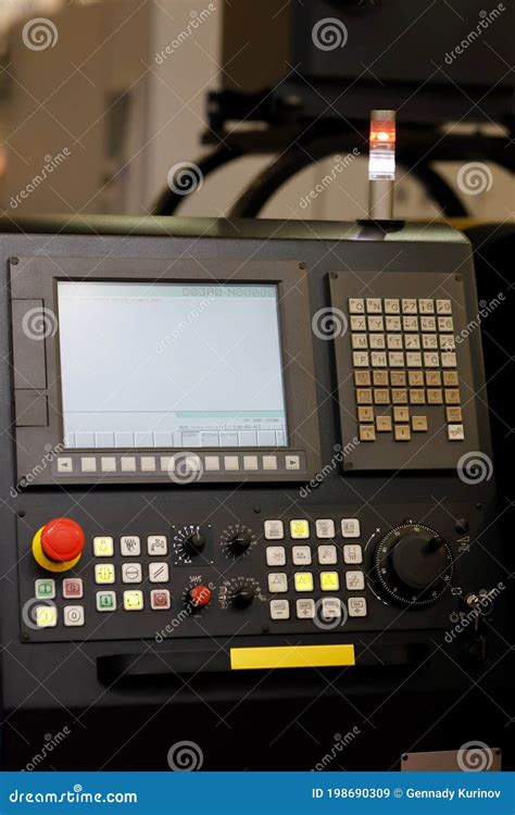 CNC Machine Control Panel With Alarm Signal Stock Image Image Of Milling Factory 198690309