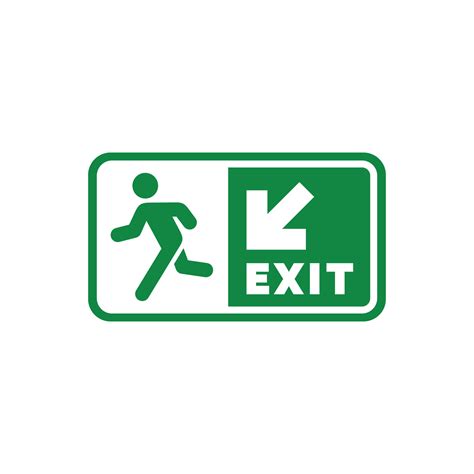 Emergency Exit Symbol Icon Isolated On White Background 24322892 Vector Art At Vecteezy