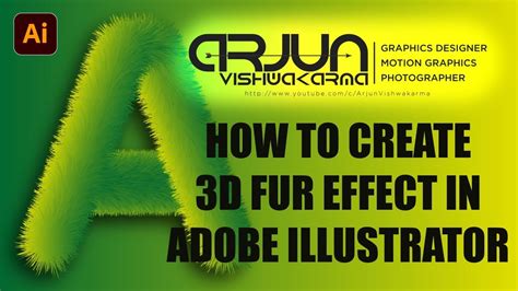 How To Create Realistic 3d Fur Effect In Illustrator Tutorials Arjun Vishwakarma Youtube