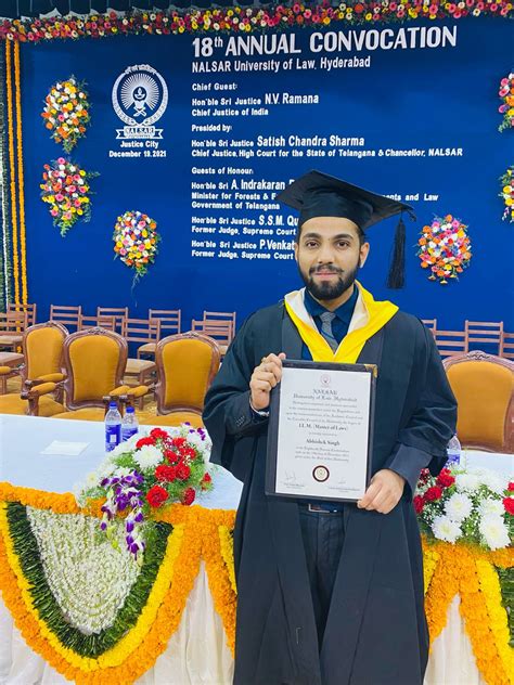 Abhishek Singh On Linkedin It Was My Pleasure To Receive My Llm Degree From Honble Chief