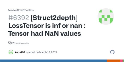 Struct2depth Losstensor Is Inf Or Nan Tensor Had Nan Values · Issue