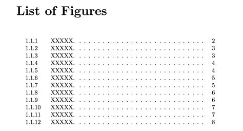 Table Of Contents How To Align Numbers In List Of Figures TeX LaTeX Stack Exchange