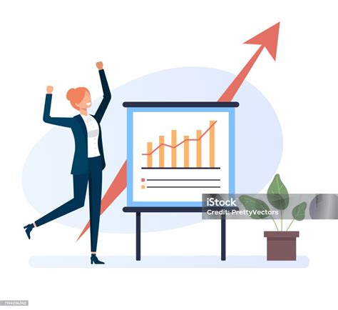 성공적인 비즈니스 우먼 캐릭터 사무실 노동자 점프 성공 비즈니스 개념입니다 벡터 평면 그래픽 디자인 일러스트 개념에 대한 스톡 벡터 아트 및 기타 이미지 Istock