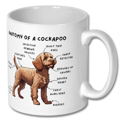 Cockapoo Mug 10oz Ceramic Mug Anatomy Of A Cockapoo Cute Cockapoo