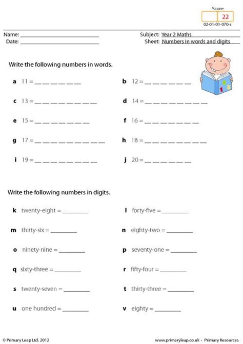 Writing Numbers In Words And Digits Free Worksheets Samples