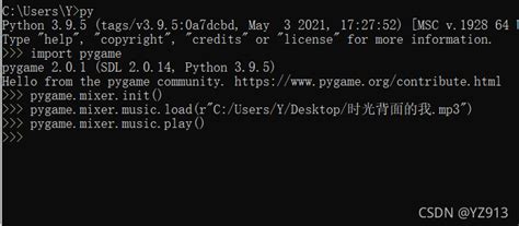 Python Pygame库播放音乐pygame怎么播放一个文件夹中的音乐 Csdn博客