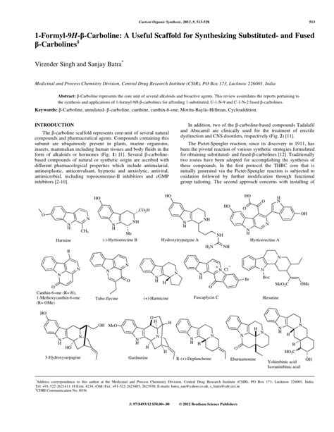 Pdf Diversity Oriented Synthesis Of Substituted And Fused β