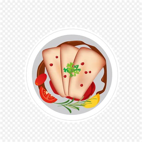 矢量手绘西餐番茄牛肉PNG图片素材下载 图片编号qlarezmy 免抠素材网