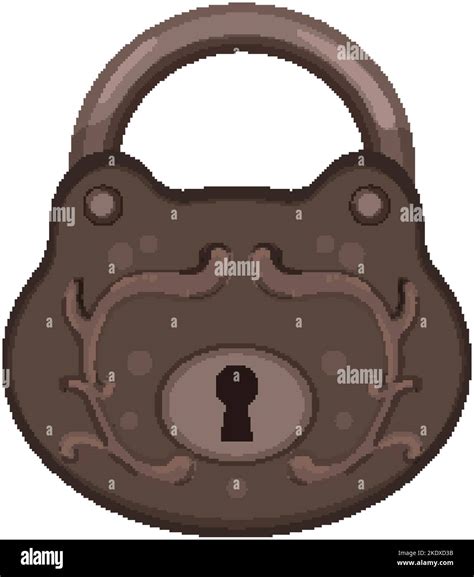 Retro Padlock Vintage Cartoon Vector Illustration Stock Vector Image And Art Alamy