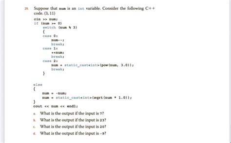 Solved Suppose That Num Is An Int Variable Consider The Chegg