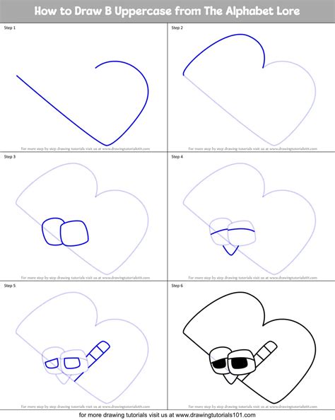 How To Draw B Uppercase From The Alphabet Lore The Alphabet Lore Step By Step