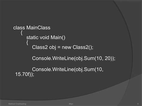 C Method Overloading PPT