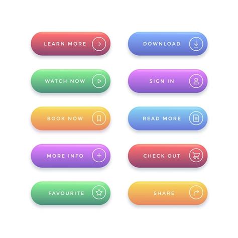 Free Vector Gradient Call To Action Button Pack