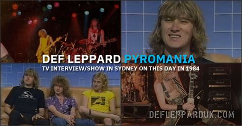 39 Years Ago Def Leppards Pyromania Tour In Sydney Photo Gallery Video