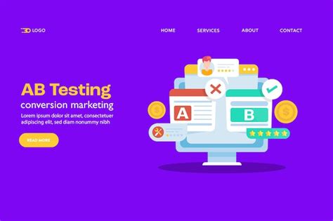 Premium Vector Website Testing Ab Testing
