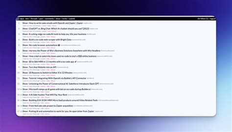 nocodedevs on twitter i just built a hackernews clone but for no