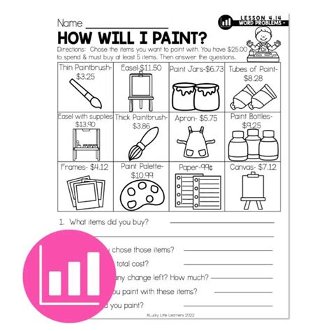 Lucky To Learn Math Two Step Subtraction Money Word Problems Lesson 414 Differentiation