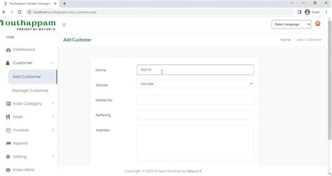 Free Download Canteen Management System Project In Php With Source Code