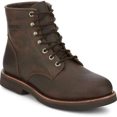 Chippewa Mens Classic 20 6 Lace Up Work Boot Brown Nc2065